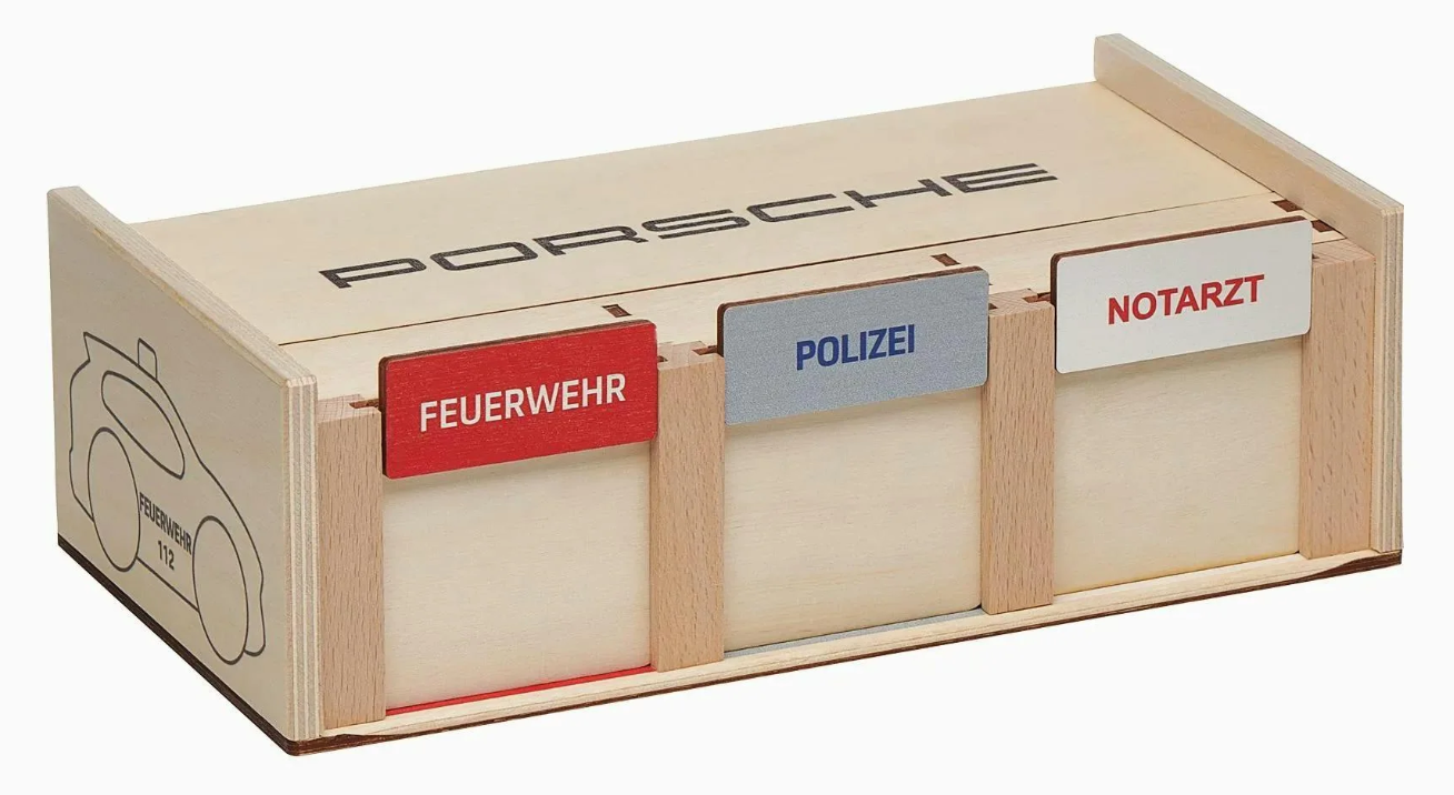 Wooden Emergency Vehicle Set. Porsche Doncaster Online Shop