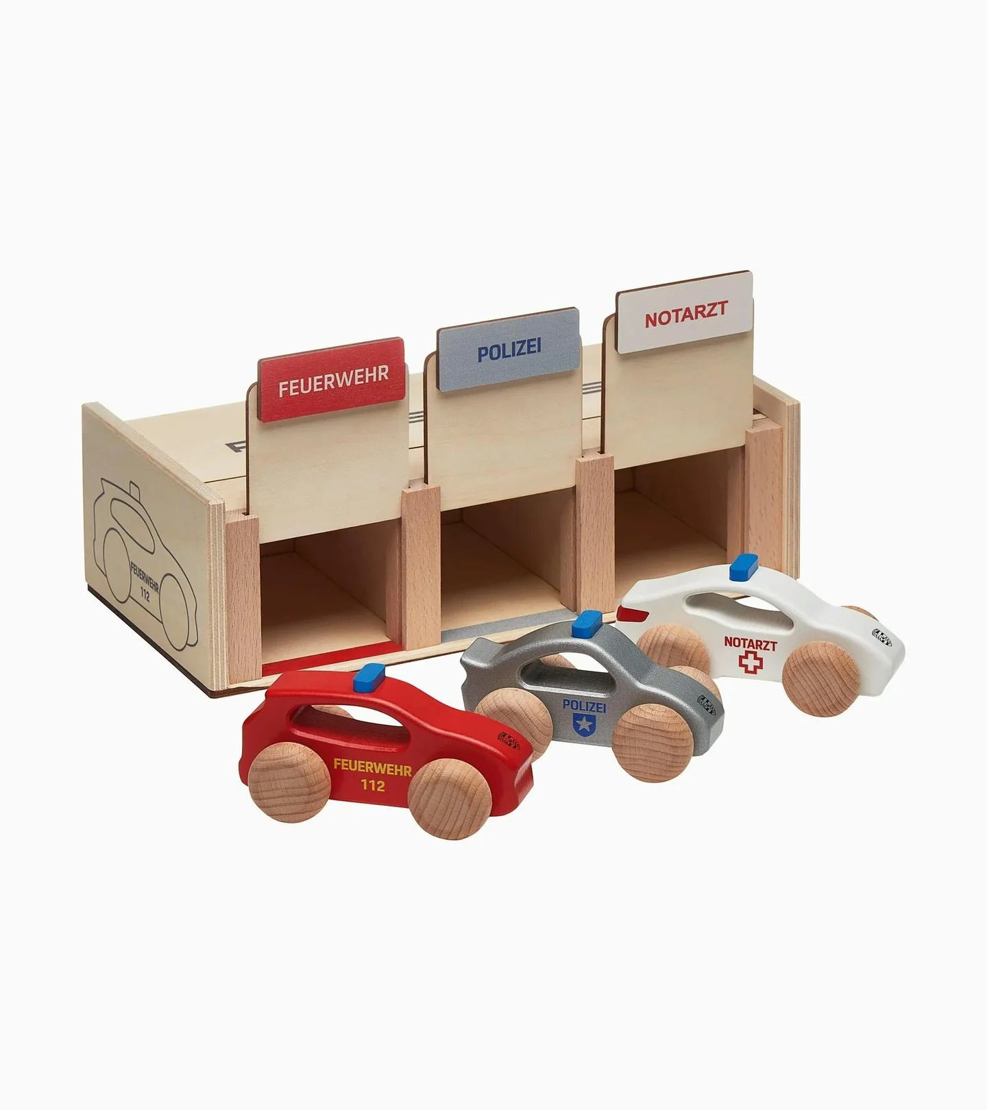 Wooden Emergency Vehicle Set. Porsche Doncaster Online Shop